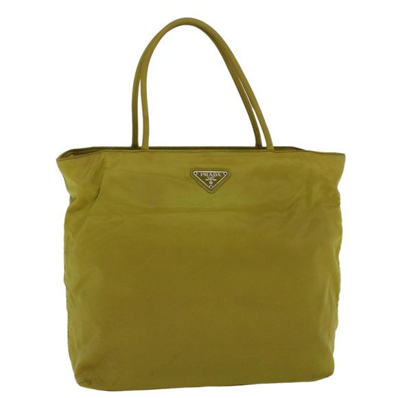Prada | Bags | Prada Tote Bag Nylon Yellow Auth 59227 | Poshmark